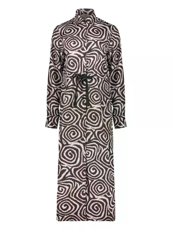 Herno High-collar Belted Dress