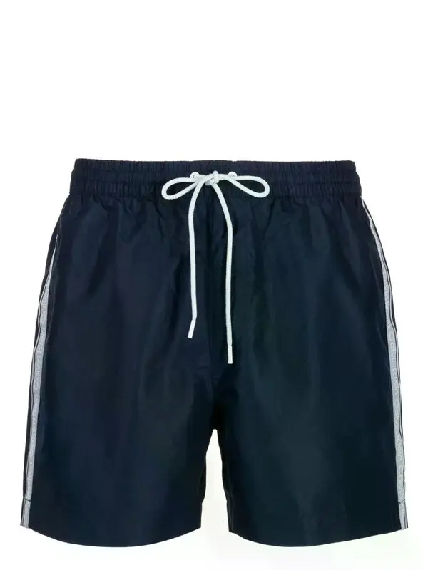 Calvin Klein Logo-tape Swim Shorts - Blue