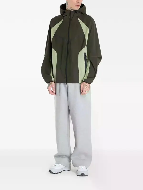 Nike Dri-fit Woven Color-block Windrunner Jacket - Green