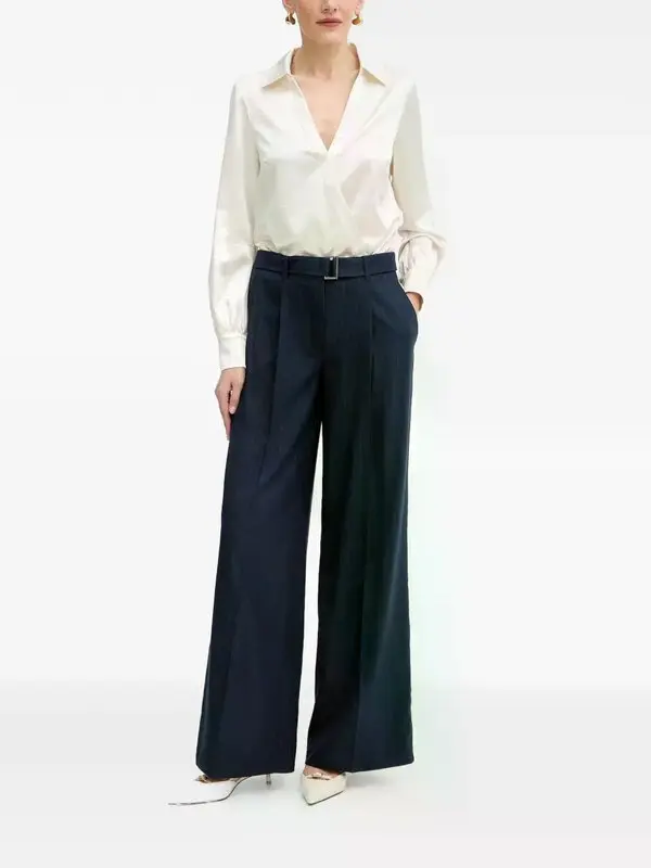 Guess Collared Wrap Blouse