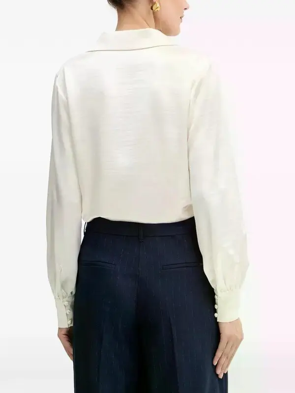 Guess Collared Wrap Blouse