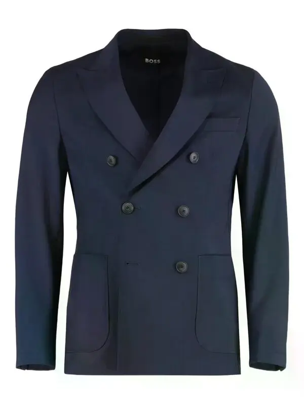 BOSS Double-breasted Buttoned Blazer