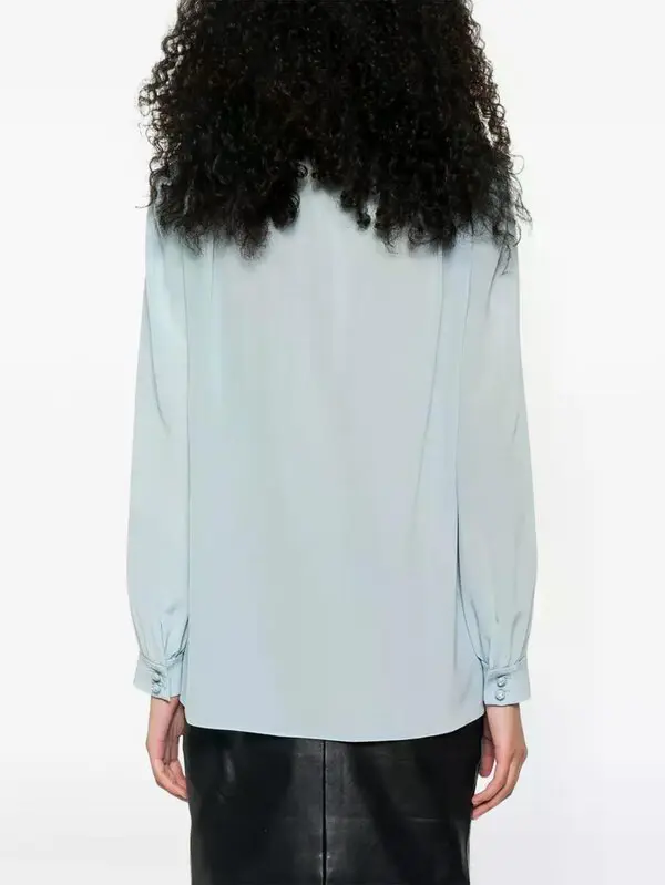 Valentino Garavani Tie-collar Buttoned Shirt - Blue
