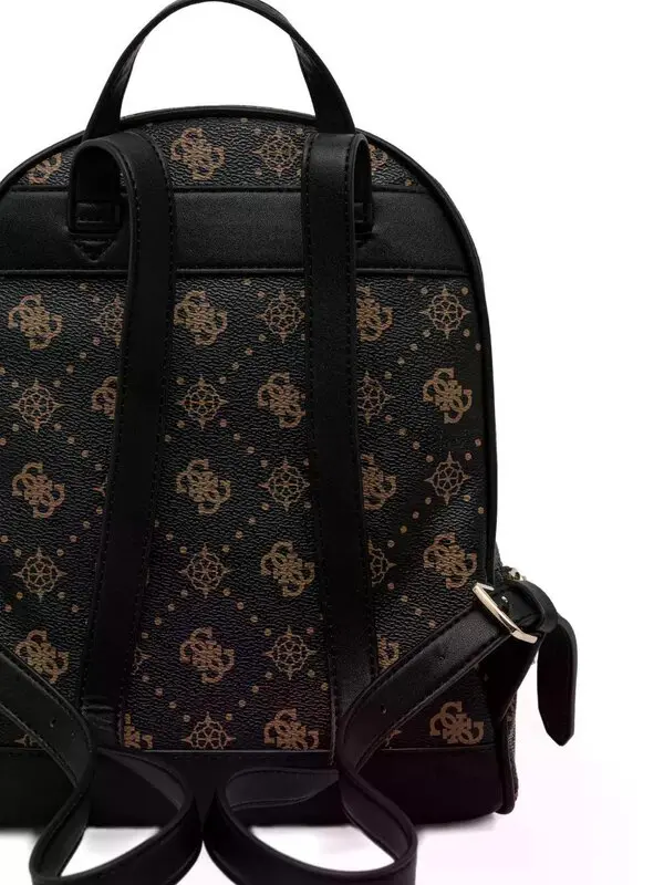 Guess Monogrammed Zip Backpack - Black