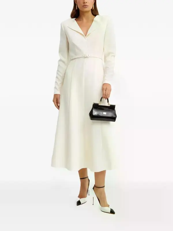 Roland Mouret V-neck Belted Midi Dress