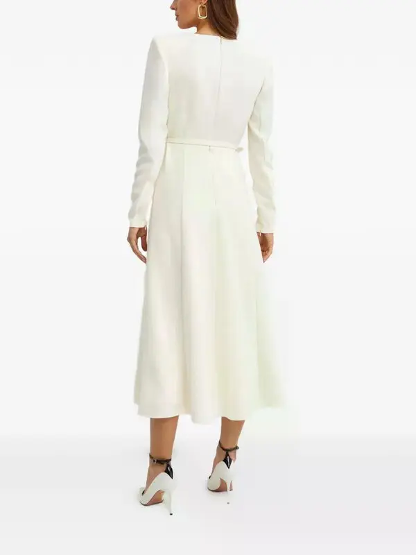 Roland Mouret V-neck Belted Midi Dress