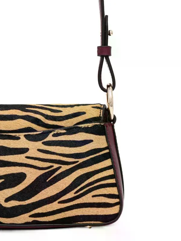 Guess Domitilla Zebra-print Shoulder Bag - Neutrals