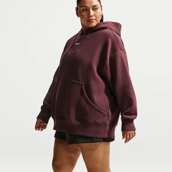 Nike Sportswear Phoenix Fleece Oversized Pullover Hoodie - Red
