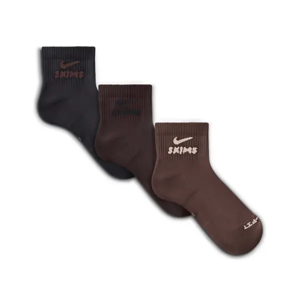 Nike Dri-fit Quarter Socks - Brown