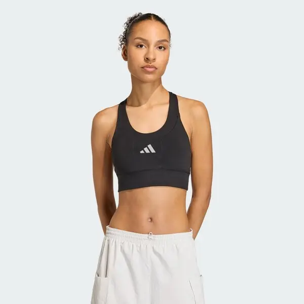 Adidas Adi365 Running Pocket Medium Support Bra - Black