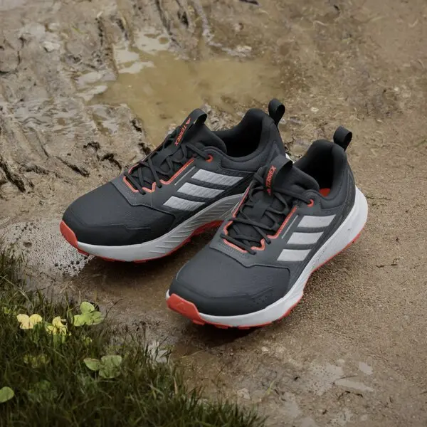 Adidas Tracefinder Trail Running Shoes - Core Black / Grey One / Semi Impact Orange