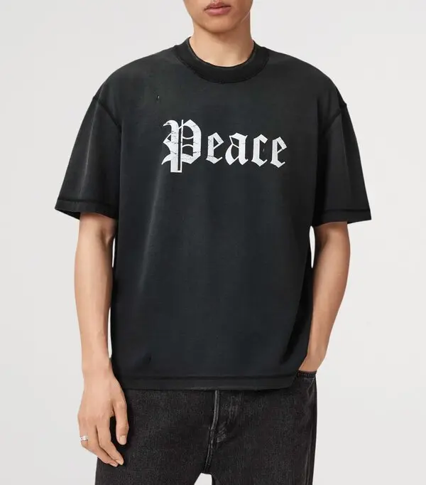 ALLSAINTS Organic Cotton Utopia Cropped T-shirt - Black