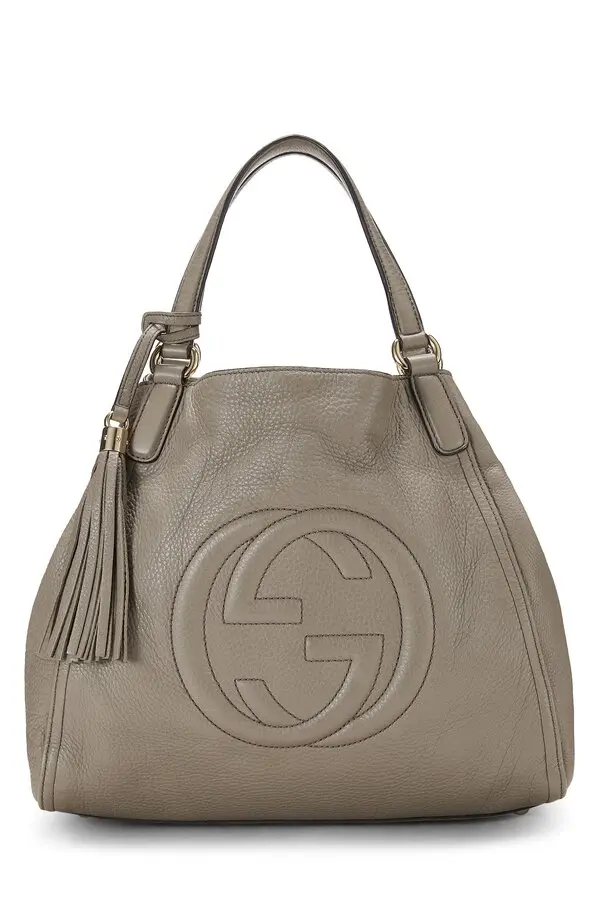 Gucci Leather Soho Convertible Shoulder Bag - Grey
