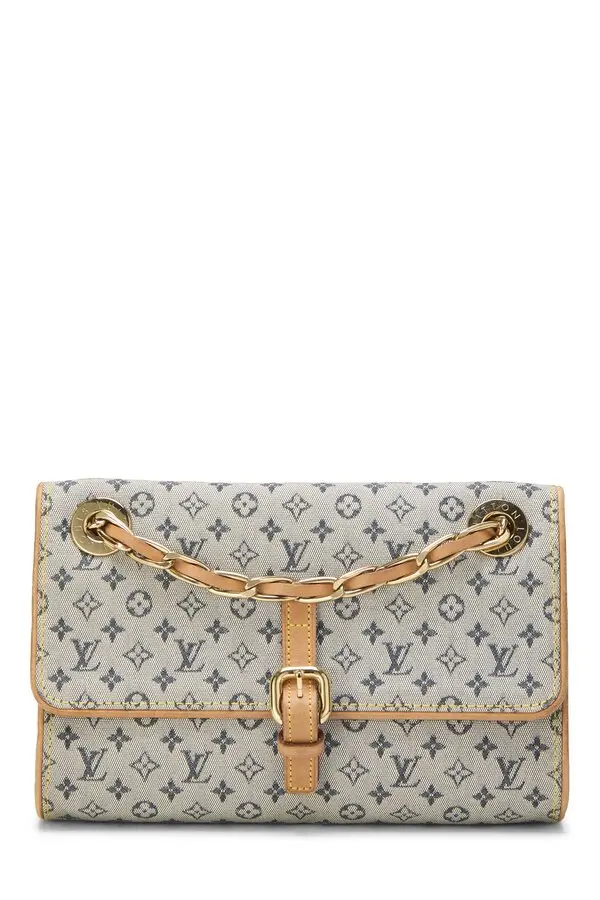 LOUIS VUITTON Monogram Mini Lin Camille Shoulder Bag - Blue