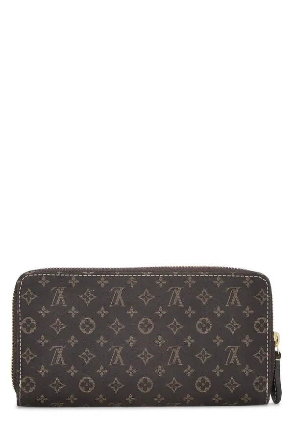 LOUIS VUITTON Monogram Mini Lin Zippy Wallet - Brown
