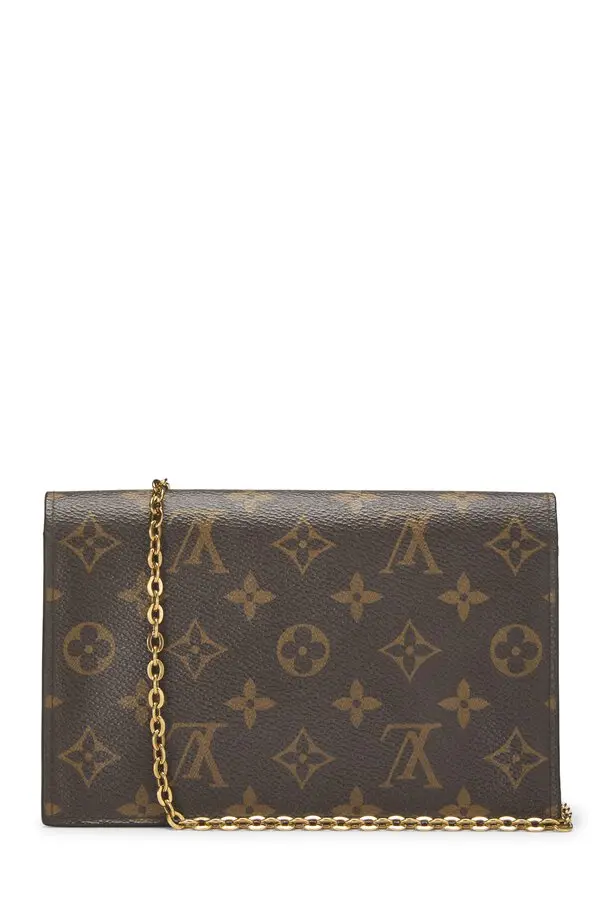 LOUIS VUITTON Monogram Canvas Flore Wallet On Chain
