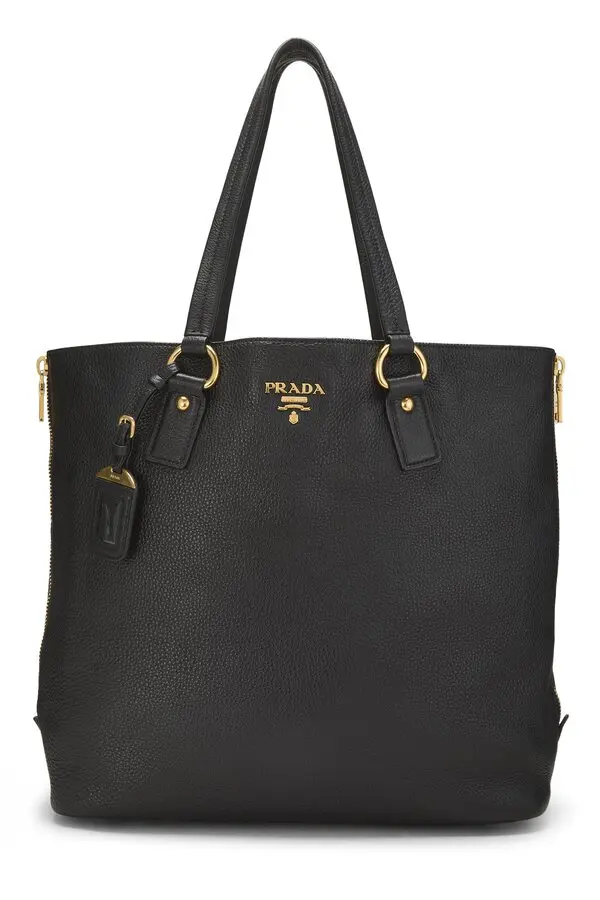Prada Vitello Daino Side Pocket Tote