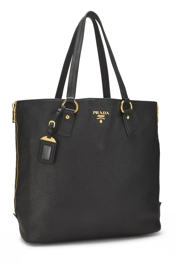 Prada Vitello Daino Side Pocket Tote