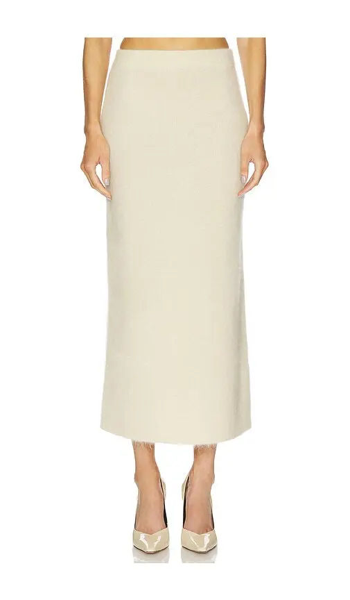 BY MALENE BIRGER Estille Mohair Blend Skirt - Cream