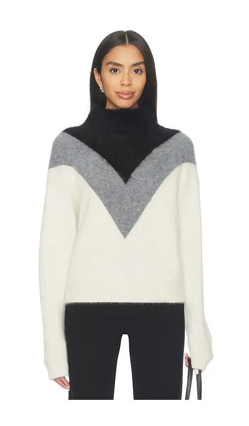 Theory Chevron Yoke Cashmere Sweater