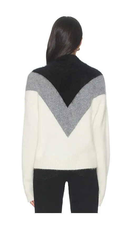 Theory Chevron Yoke Cashmere Sweater