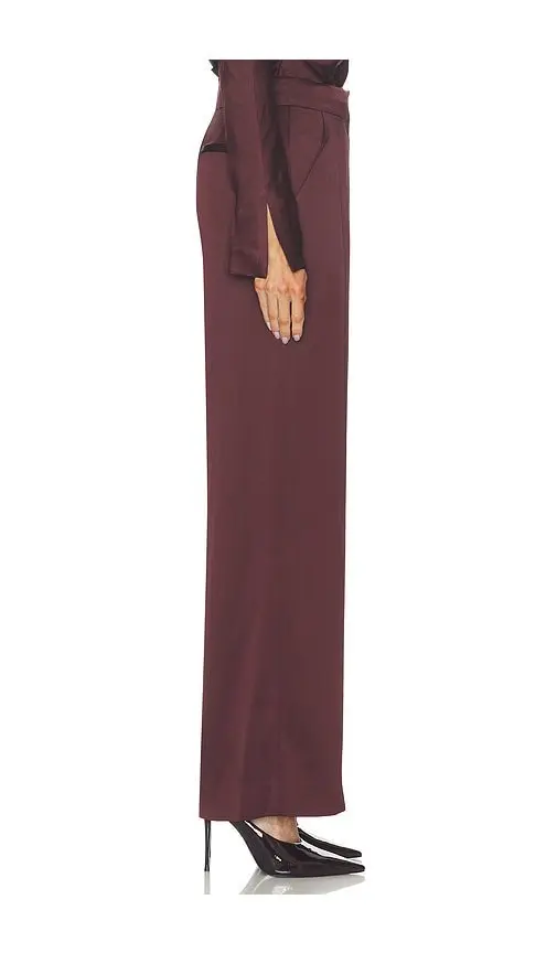 Simkhai Kyra Wide Leg Pant - Brown