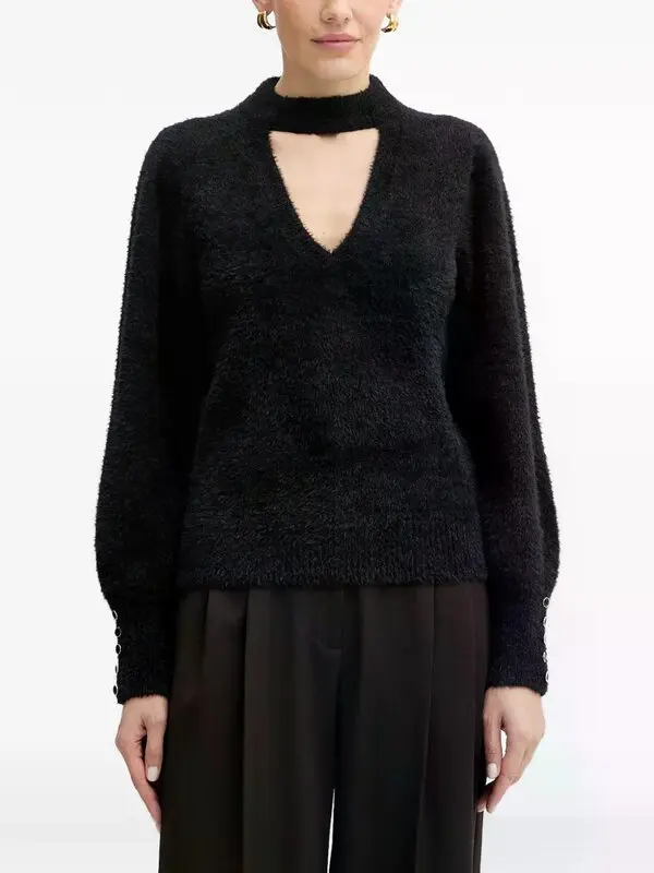 Guess Cut-out Fuzzy Sweater