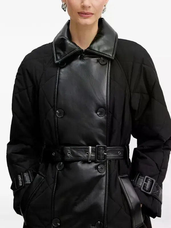 Guess Quilted Belted Coat