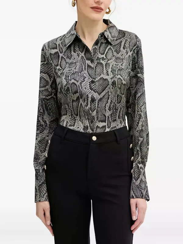 Guess Snake-print Button-down Shirt