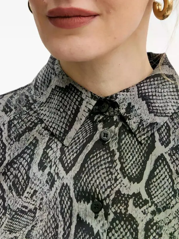 Guess Snake-print Button-down Shirt
