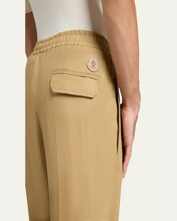 Moncler Twill Linen Trousers