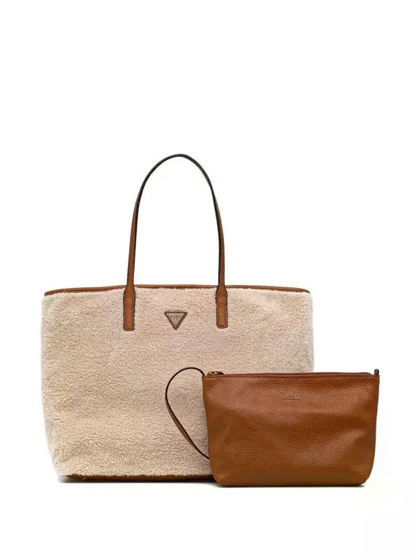 Guess Tote Bag With Pouch - Neutrals