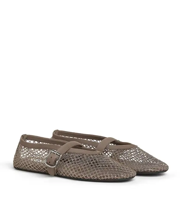 Alaïa Beaded Mesh Ballet Flats