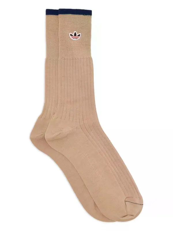 Adidas Logo Ribbed Socks - Neutrals