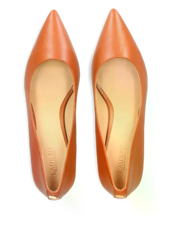 Ralph Lauren Pointed Leather Pumps - Brown