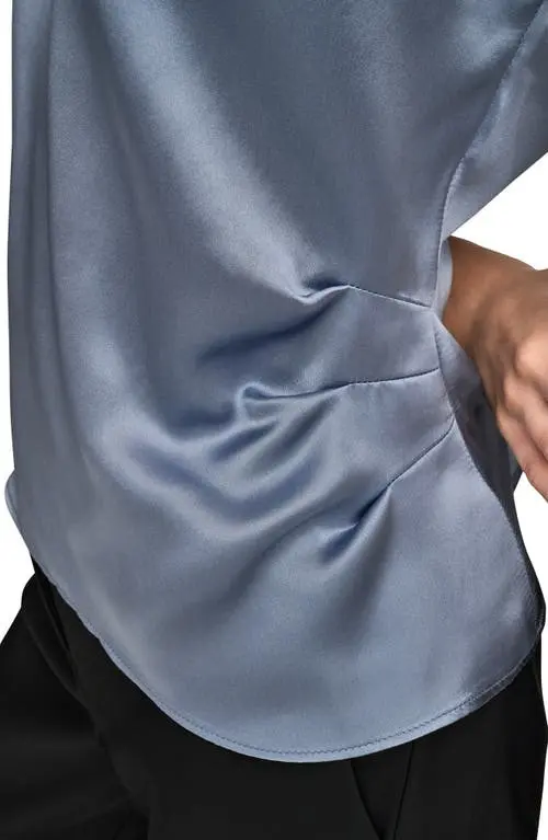 Donna Karan New York Cap-sleeve Stretch-silk Top