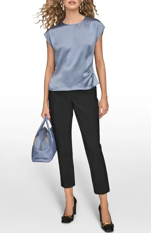 Donna Karan New York Cap-sleeve Stretch-silk Top