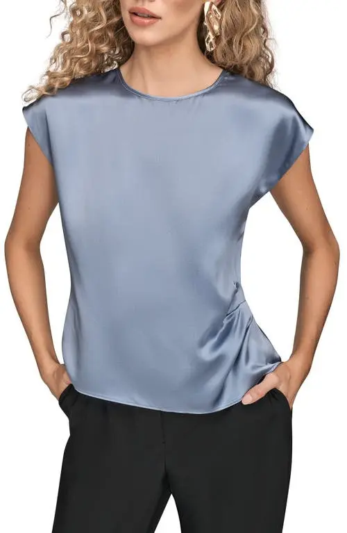 Donna Karan New York Cap-sleeve Stretch-silk Top - Tempest