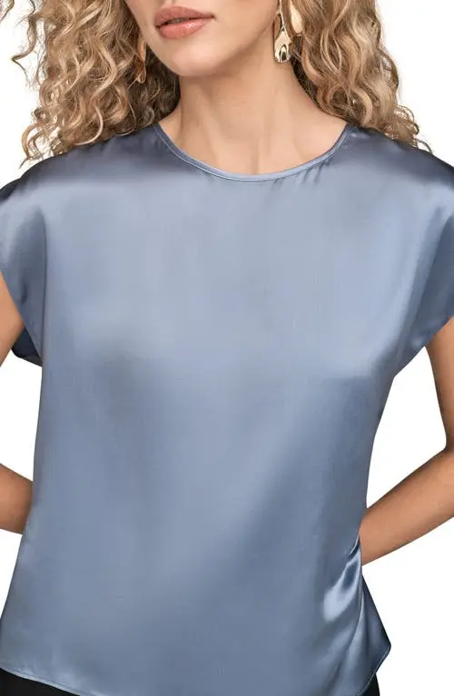 Donna Karan New York Cap-sleeve Stretch-silk Top