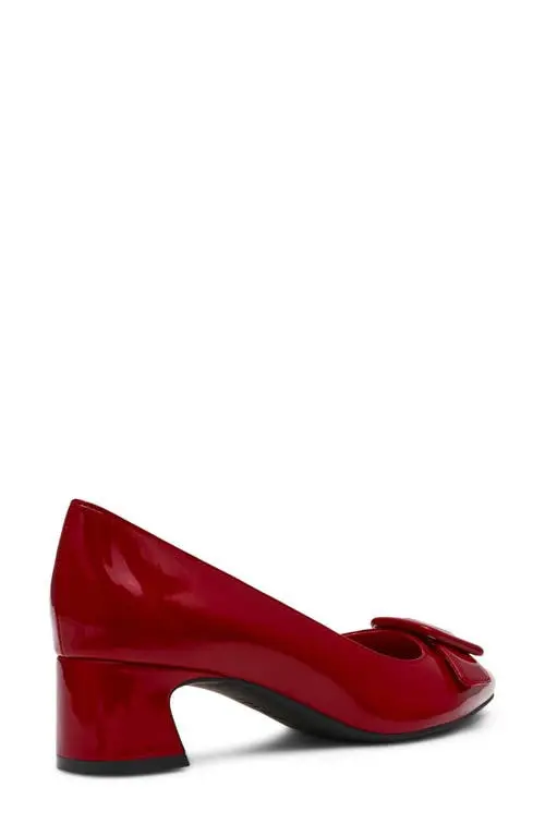 Anne Klein Senara Buckle Pointed Toe Pump - Deep Red