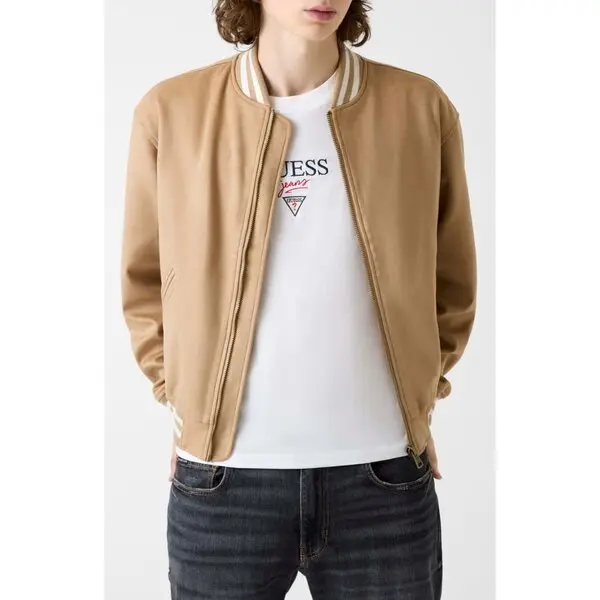 Guess Faux Suede Bomber Jacket - Medium