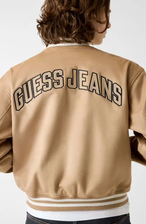 Guess Faux Suede Bomber Jacket - Medium