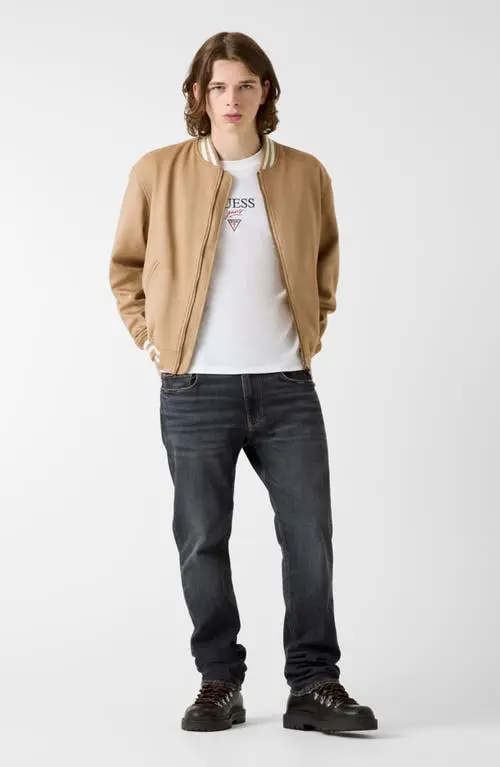 Guess Faux Suede Bomber Jacket - Medium