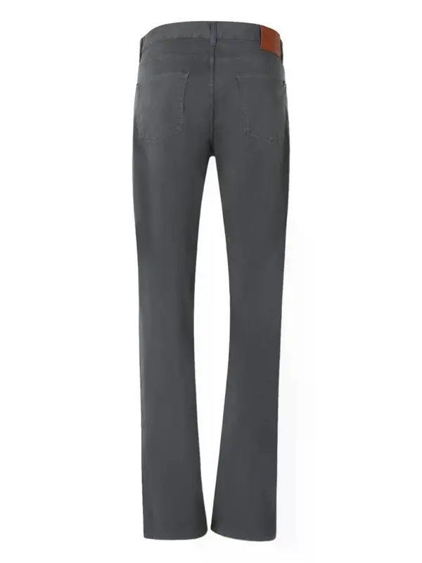 Canali Tonal-stitching Flared Jeans