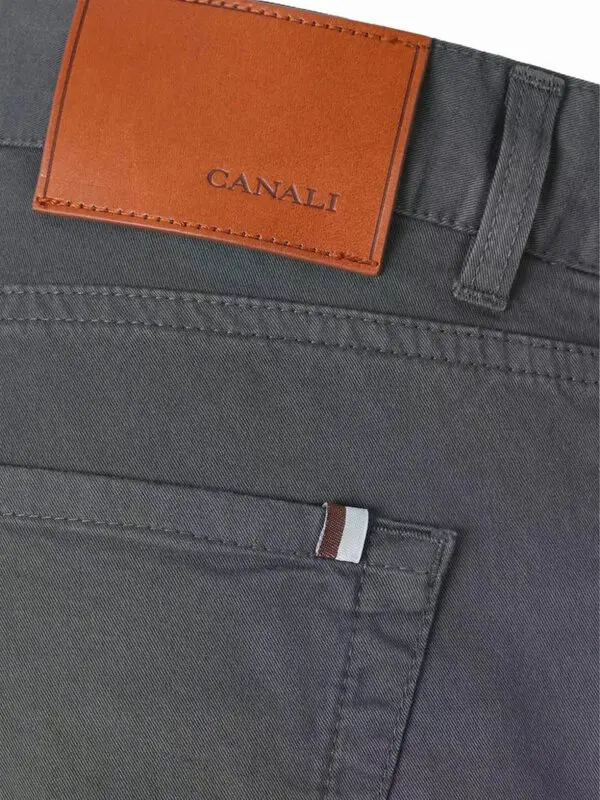 Canali Tonal-stitching Flared Jeans