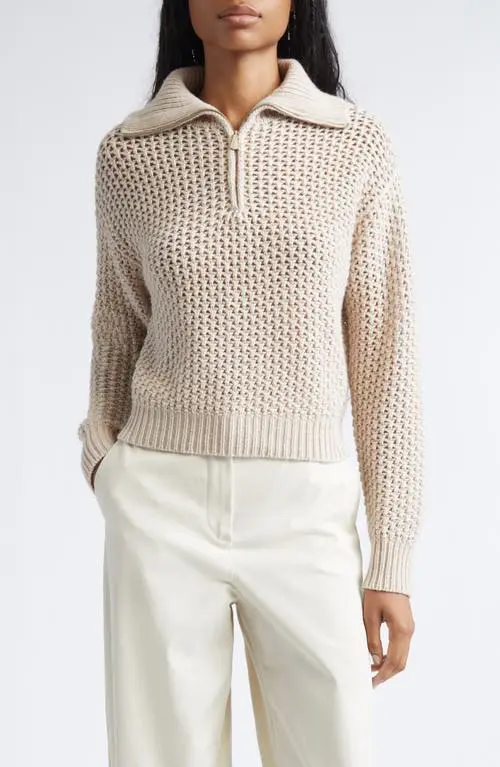 Max Mara Tequila Wool Blend Quarter Zip Sweater