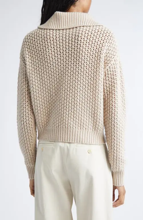 Max Mara Tequila Wool Blend Quarter Zip Sweater