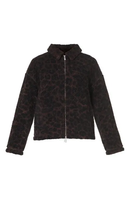 Sweaty Betty Leopard Print Fleece Jacket