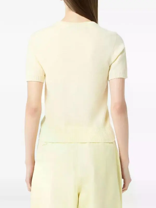 Blumarine Short Sleeve Crew Neck Sweater