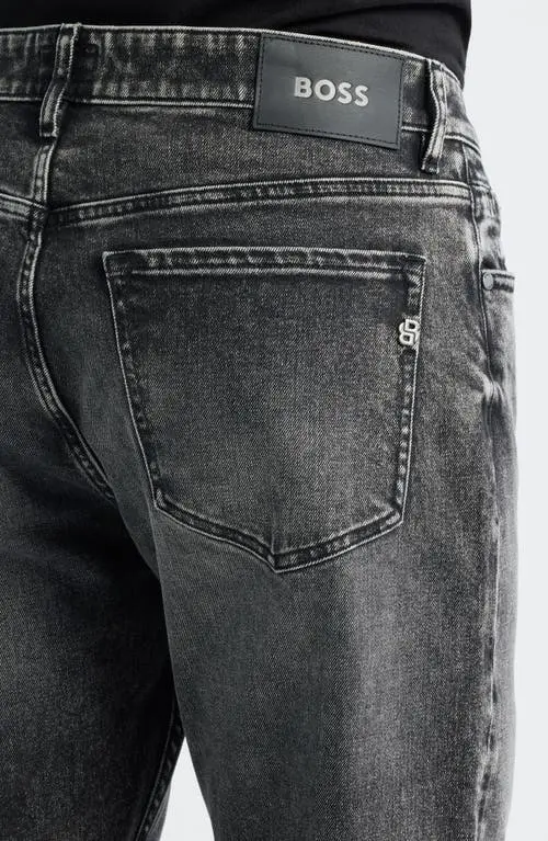 BOSS Ogden Straight-leg Jeans - Black